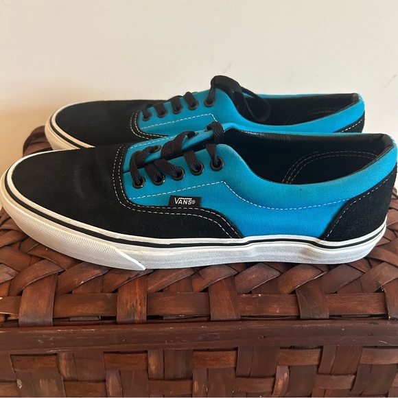 Vans | Shoes | Unisex Blue And Black Canvas Vans Off The Wall Lo Shoes ...